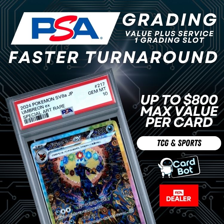 PSA Grading - Value Plus Service (Faster Turnaround) - 1 Card Submissi